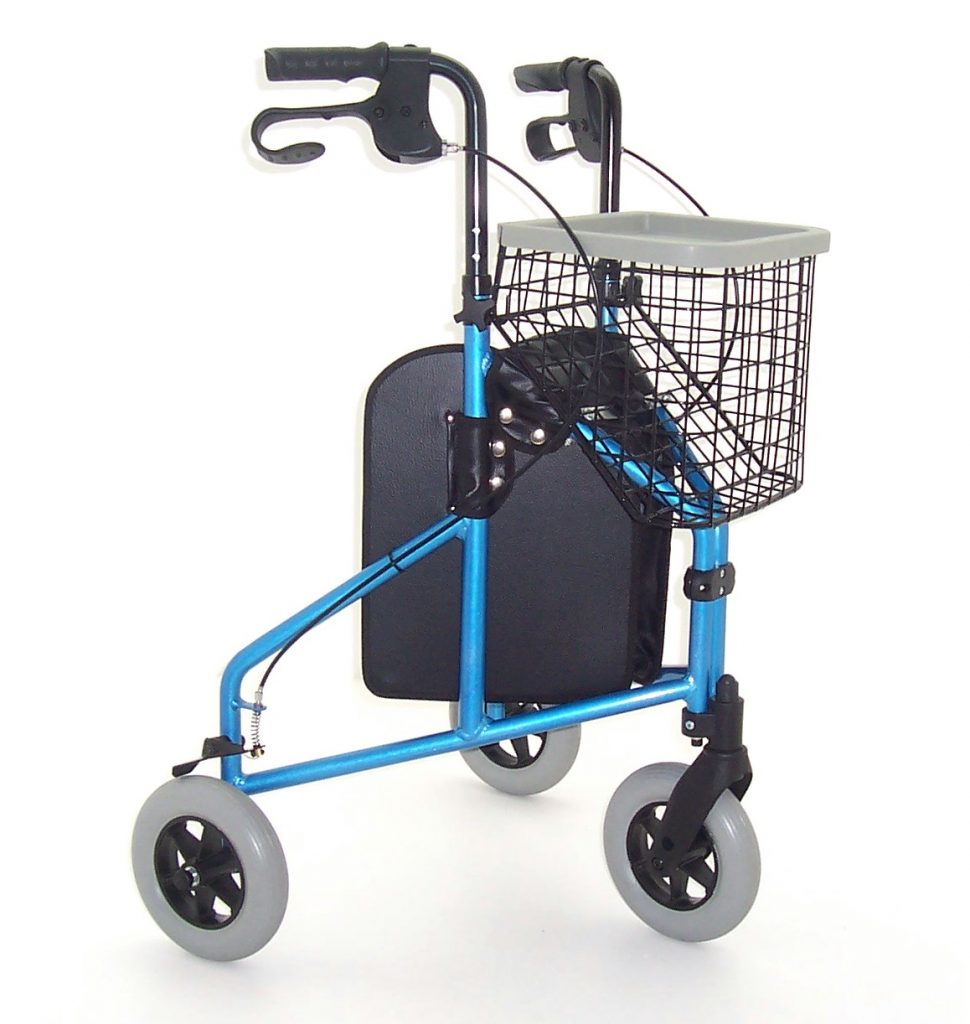 Lightweight aluminium 3 wheeled Tri-Walkers available from Central Mobility